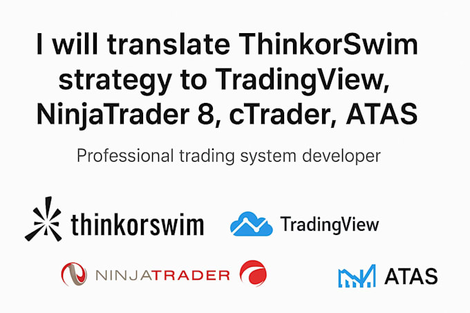 Traducir estrategia de thinkorswim a tradingview, ninjatrader 8 ...