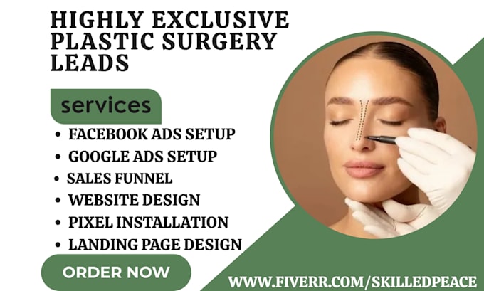 Generate plastic surgery skincare cosmetics medicare leads and build ...