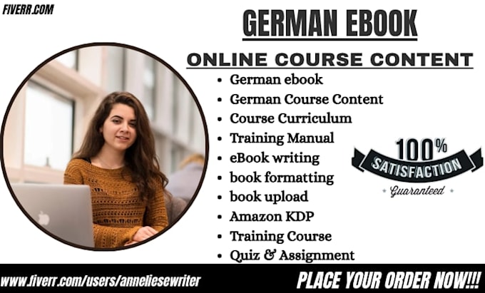 Write your german ebook fiction and nonfiction german course creation ...