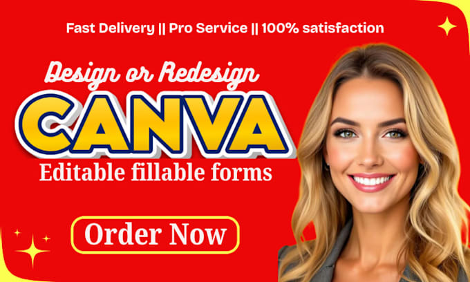 Design interactive fillable pdf, editable canva form and convert figma ...