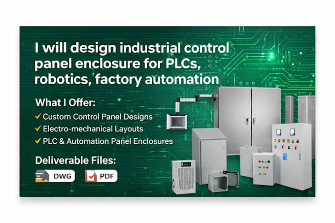 Design industrial control panel enclosure for plcs, robotics, factory ...