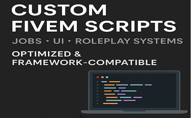Create custom fivem scripts for jobs, ui, roleplay systems and fivem server by Ralph_barth307 ...