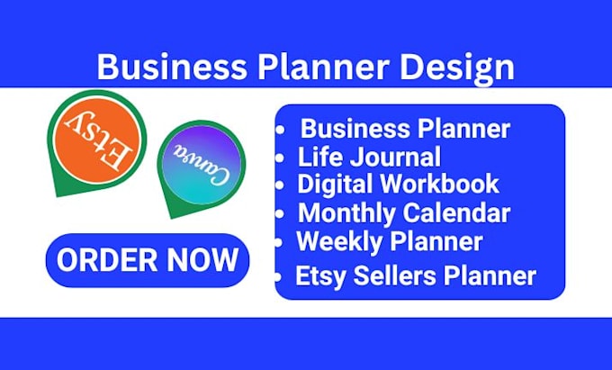 Business planner digital workbook with weekly and 2025 calendar layout ...