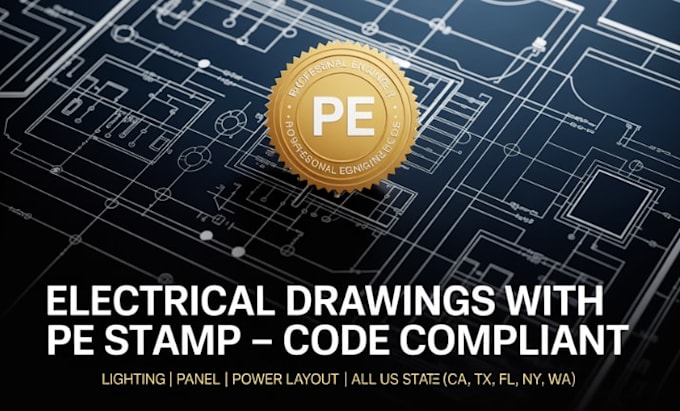 Provide electrical drawings with pe stamp for city permit by Daniel ...