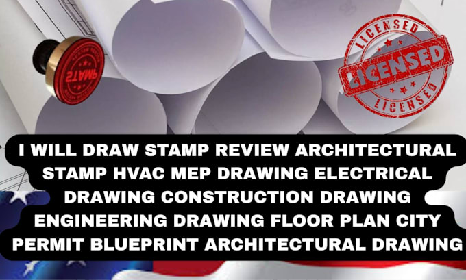 Draw stamp architectural structural engineering drawing mep pe stamp ...