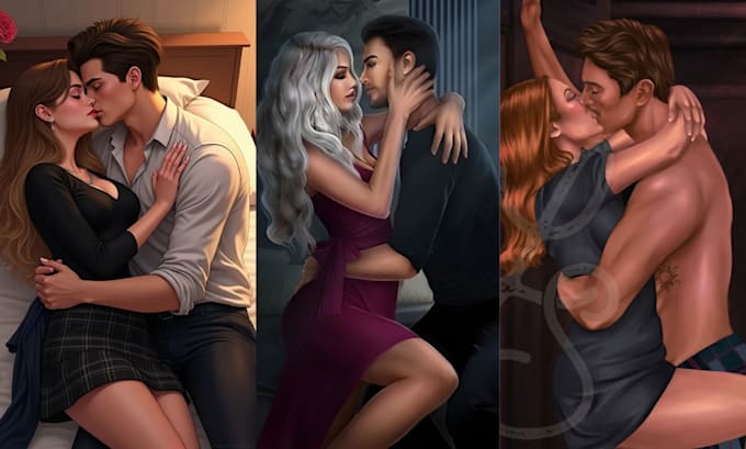 Do Nsfw Semi Realistic Couple Art Romance Illustration Character Art