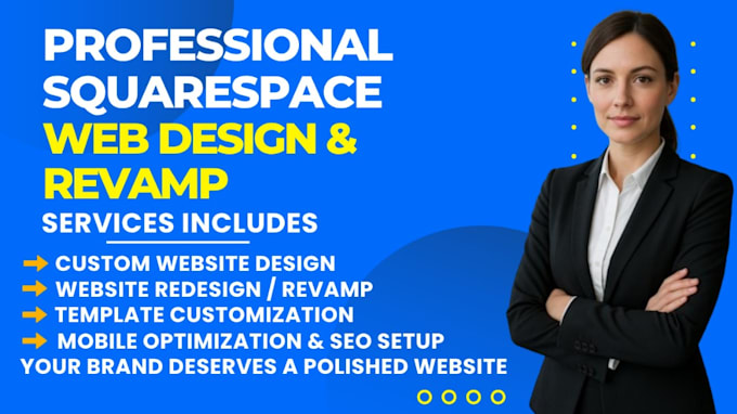Build a squarespace website, design or redesign squarespace landing ...