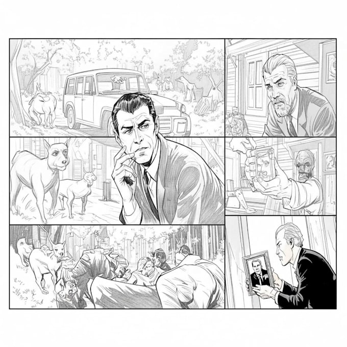 Design comic book illustration graphic novel art cartoon illustration ...