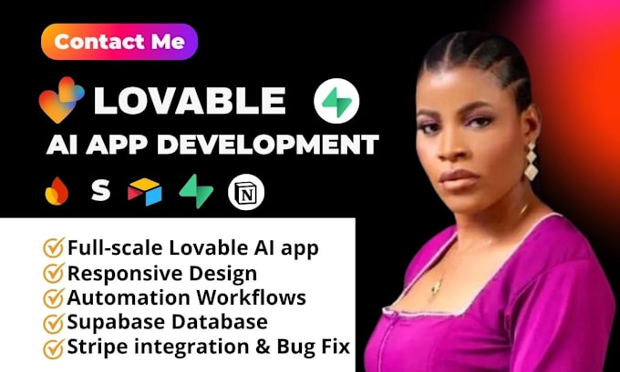 Build ai app using lovable dev, lovable ai, with supabase and stripe integration by ...