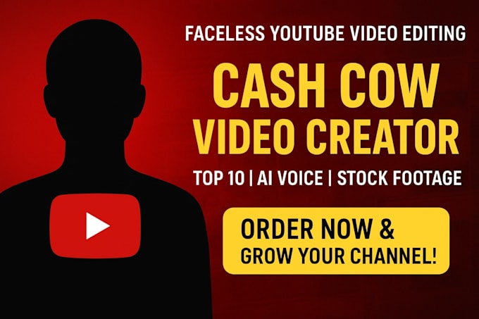 Do top 10 cash cow faceless youtube video editor faceless content ...