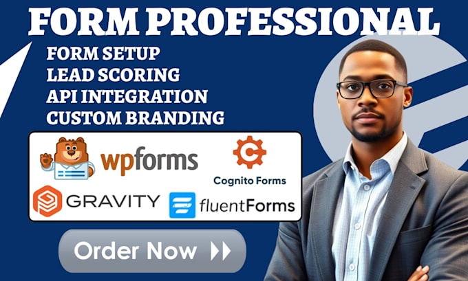 Create branded fluentforms wpforms and cognito forms gravity forms with ...