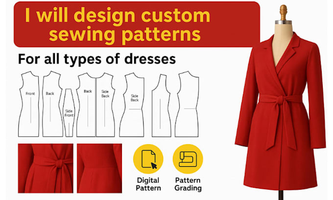 Design custom sewing patterns for all types of dresses by Bless_ing097 ...