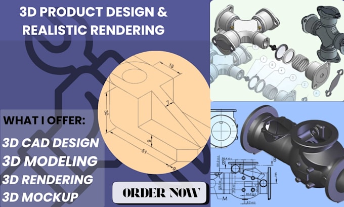 Do 3d product modeling, 3d product rendering, industrial design and 2d ...