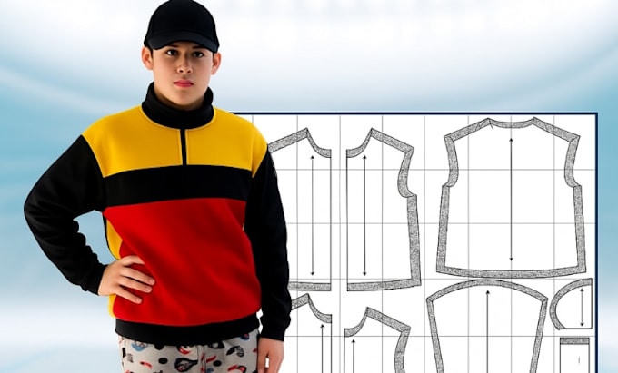 Create clothing sewing pattern and grading for activewear and swimwear ...