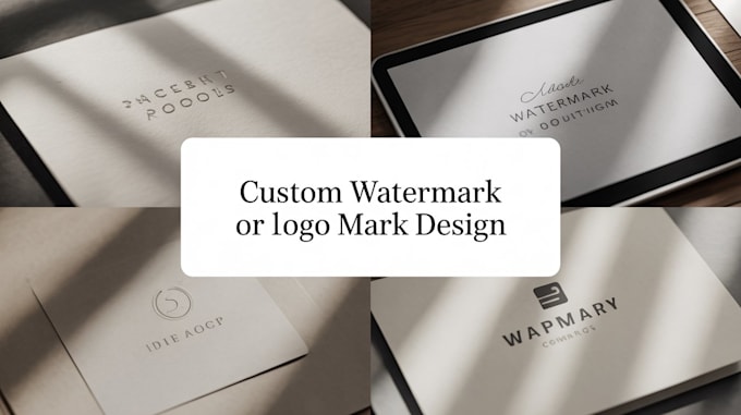 Design a clean and subtle watermark or logo for your brand by ...