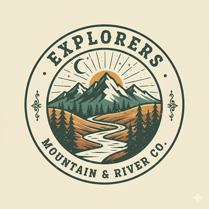 Design a vintage nature logo that embodies the beauty of the outdoors ...