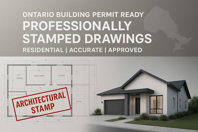 Prepare stamped residential architectural drawings for ontario building ...