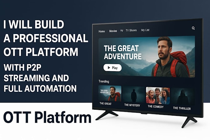 Build a professional ott platform, website with p2p full automation by ...