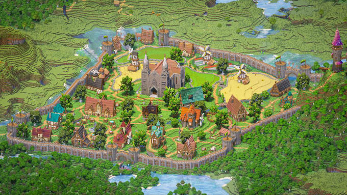 Build minecraft map, terrain, spawn, hub, lobby, structure world for ...