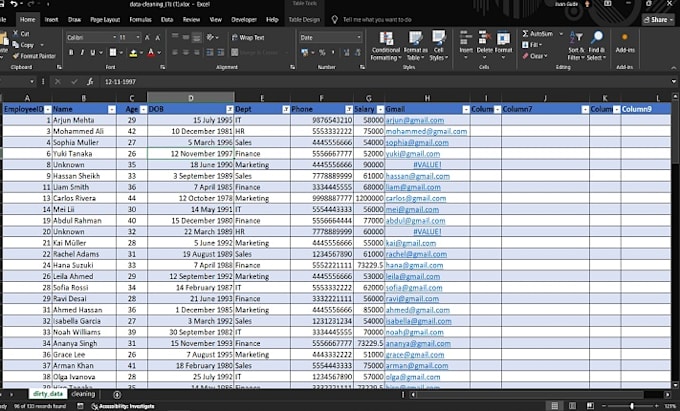 Do data entry, copy paste, data cleaning, email leads, pdf to excel data by Romantech_ | Fiverr