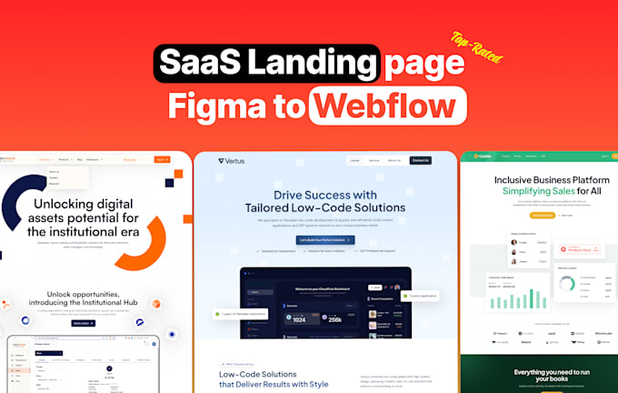 Do saas landing page ui ux design in figma, figma to webflow by ...