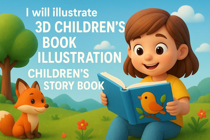 Illustrate 3d children book illustration, children story book by ...