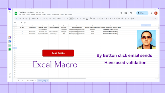Excel vba macros and google sheets apps script automation by Deepayan15 ...