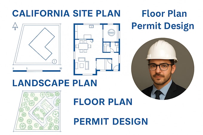 Draw california landscape plan, site plan, floor plan, city permit ...