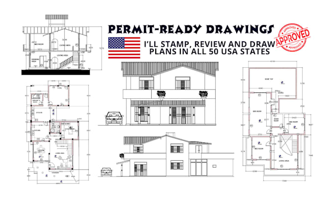 Do architectural floor plan structural and mep drawings for city permit approval by Christan_10 ...