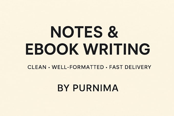 Create handwritten or typed study notes for you by Purnimasharm981 | Fiverr