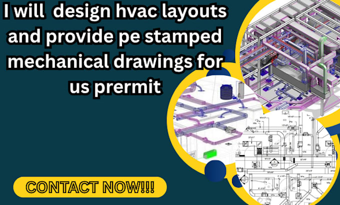 Design hvac layouts and provide pe stamped mechanical drawings for us ...