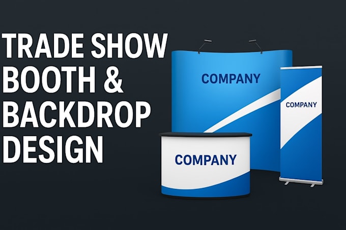 Design modern trade show booths and backdrops by Katharina_max | Fiverr