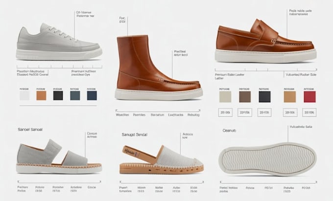 Design your shoe tech pack footwear sneaker detailed tech pack and ...
