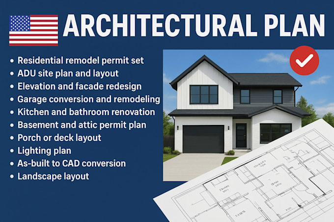 Residential remodel permit set adu site plan layout elevation drawing ...