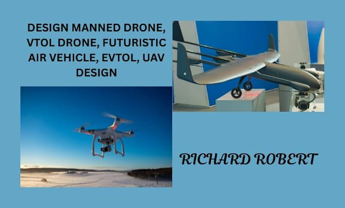 Design manned drone, vtol drone, futuristic air vehicle, evtol, uav ...