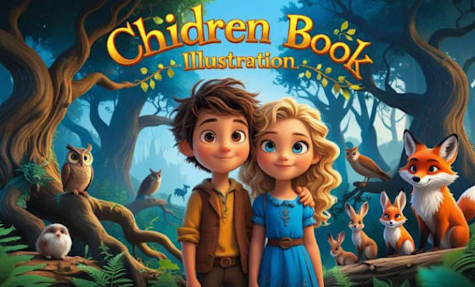Design illustration for kid storybook, children coloring book author ...