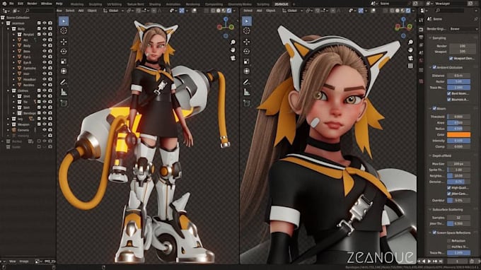 Make stylized 3d game character model for unity unreal engine vr ar mobile game by Small_rasheed ...