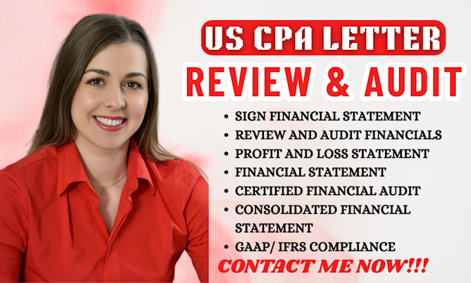 Prepare a licensed us cpa letter, audit review financial statement ...