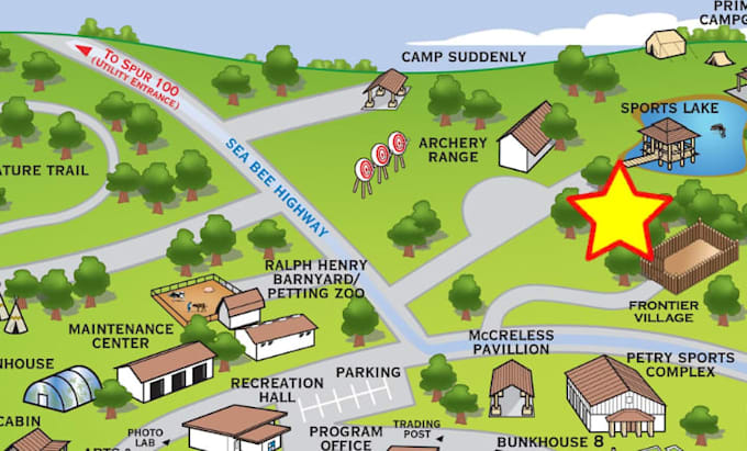 Draw rv park map and campground map in vector illustrator by Alfred ...