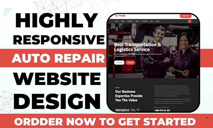 Build auto repair website auto detailing car wash mobile mechanic ...