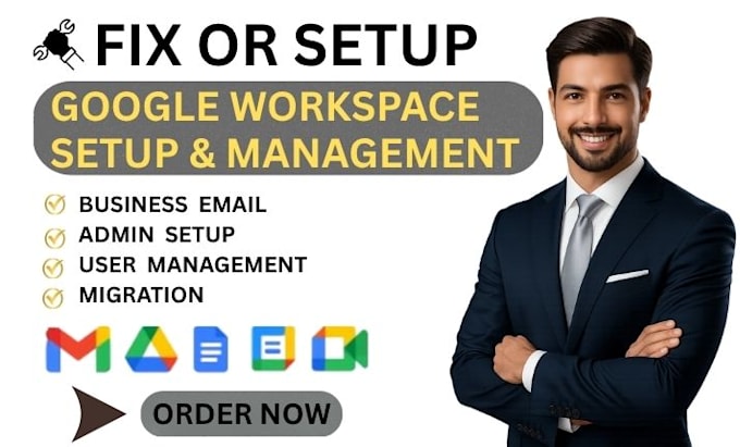 Fix or set up google workspace, microsoft 365, gsuite, business email in 30 min by Thecrm | Fiverr