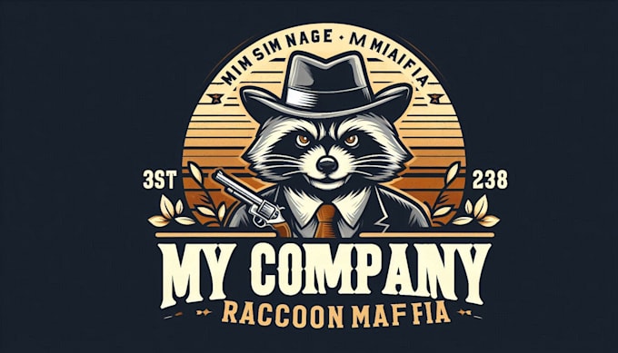 Design premium vintage raccoon mafia mascot logo t shirt design by ...
