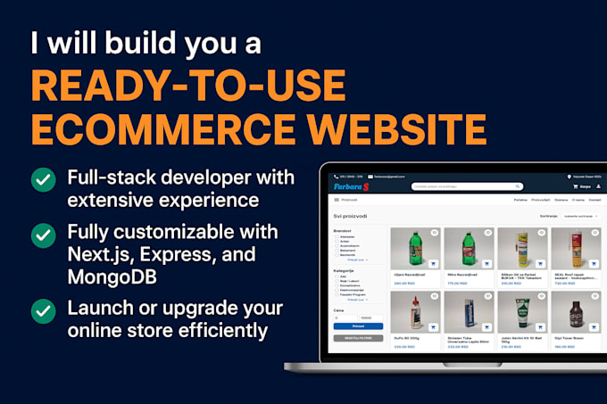 Deliver full ecommerce website with admin dashboard by Hqsolution | Fiverr