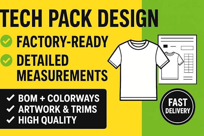 Create professional tech packs for clothing brands by Sofia_designs00 ...