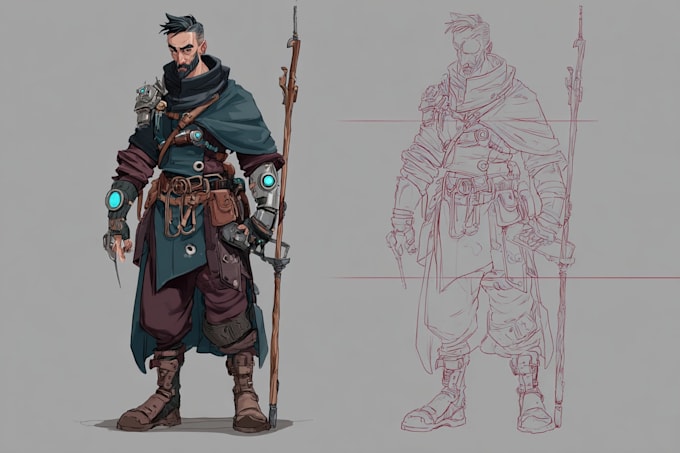 Draw your fantasy character, rpg character or portrait by Theodhinson ...