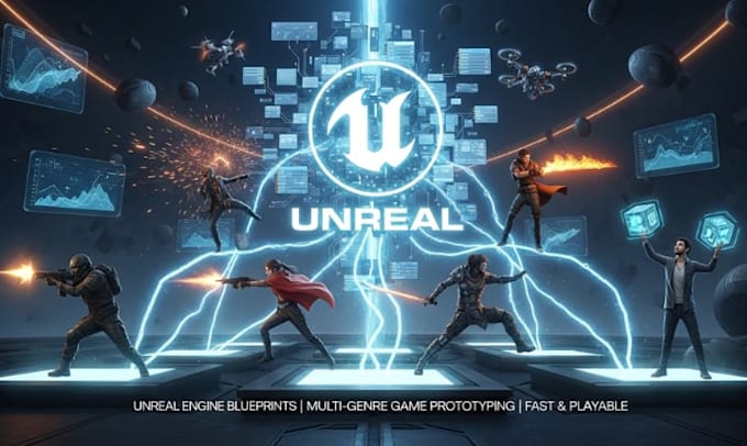 Prototype your game idea in unreal engine 5 using only blueprints by Claramays | Fiverr