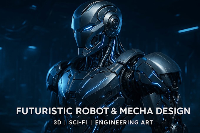 Design professional futuristic robot and scifi mecha artwork for your ...