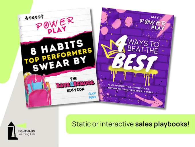 Create a dynamic interactive quarterly sales playbook by Sarah_lll | Fiverr