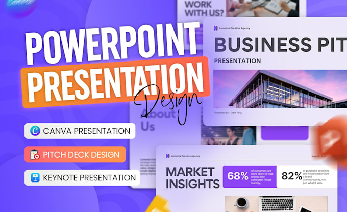 Do canva presentation design, powerpoint template, pitch deck design ...