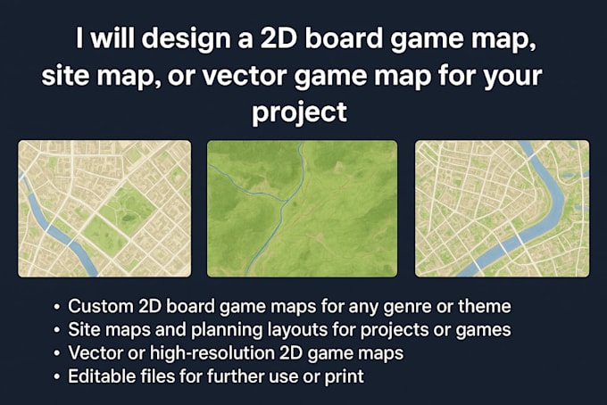 Design a 2d board game map, site map, vector game map by Paul_oky | Fiverr